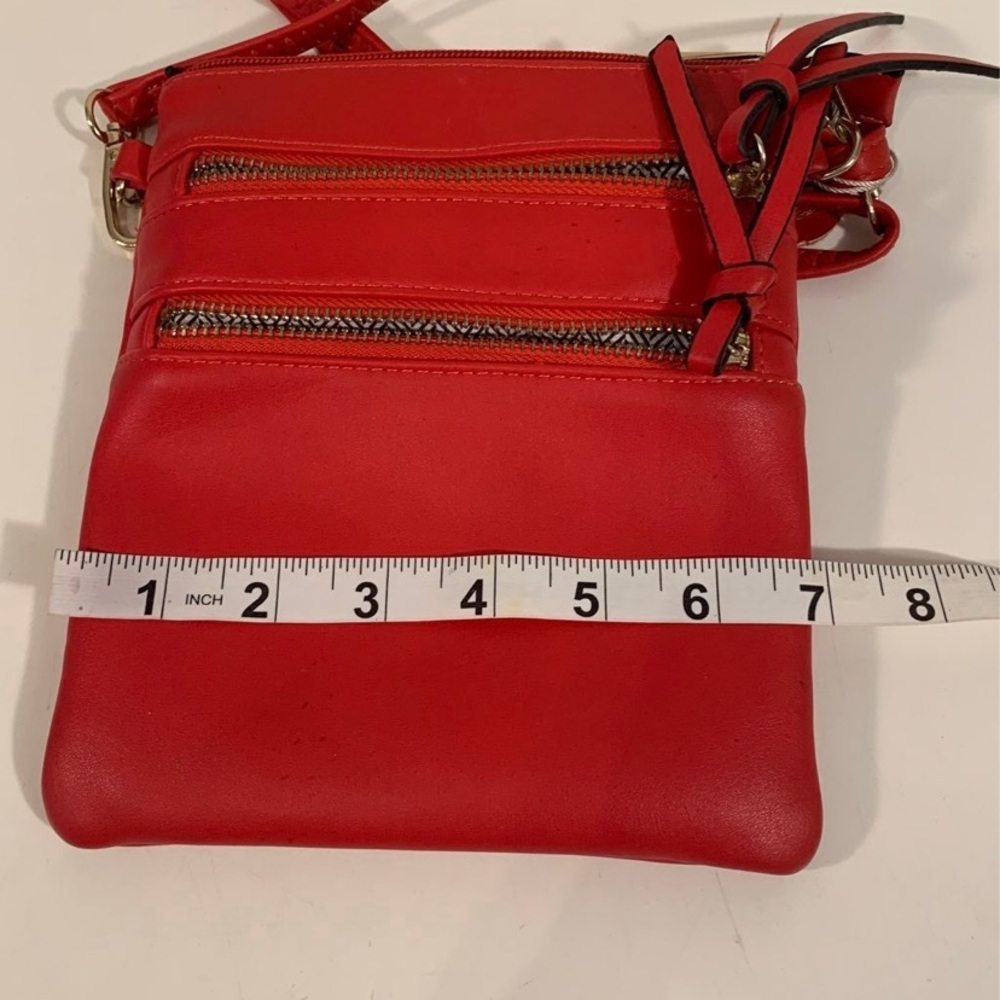 Isabelle Vegan Crossbody Purse In Red New Without Tags - Gem